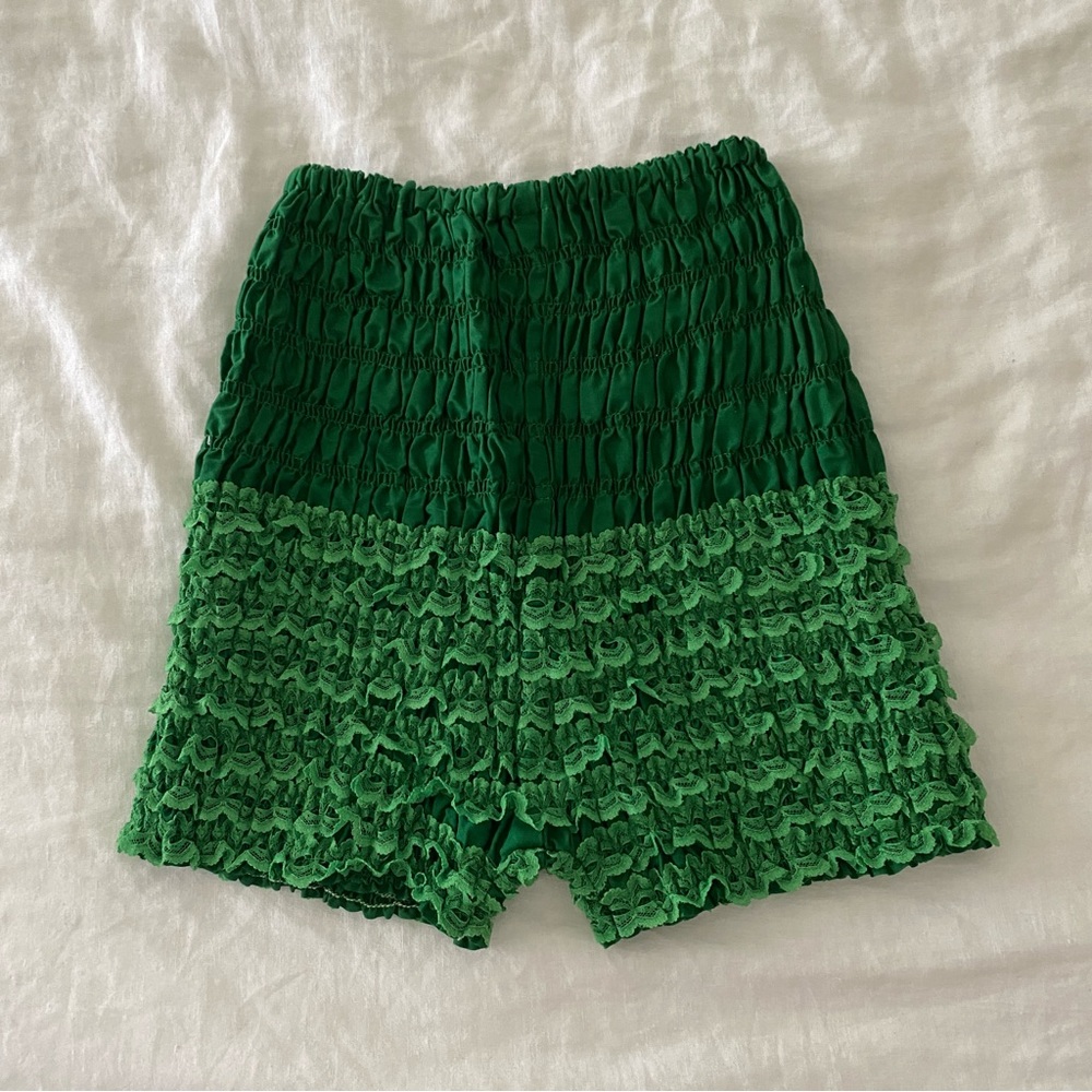 Vintage 1980’s Green Ruffle Lace Bloomers Shorts - Gem